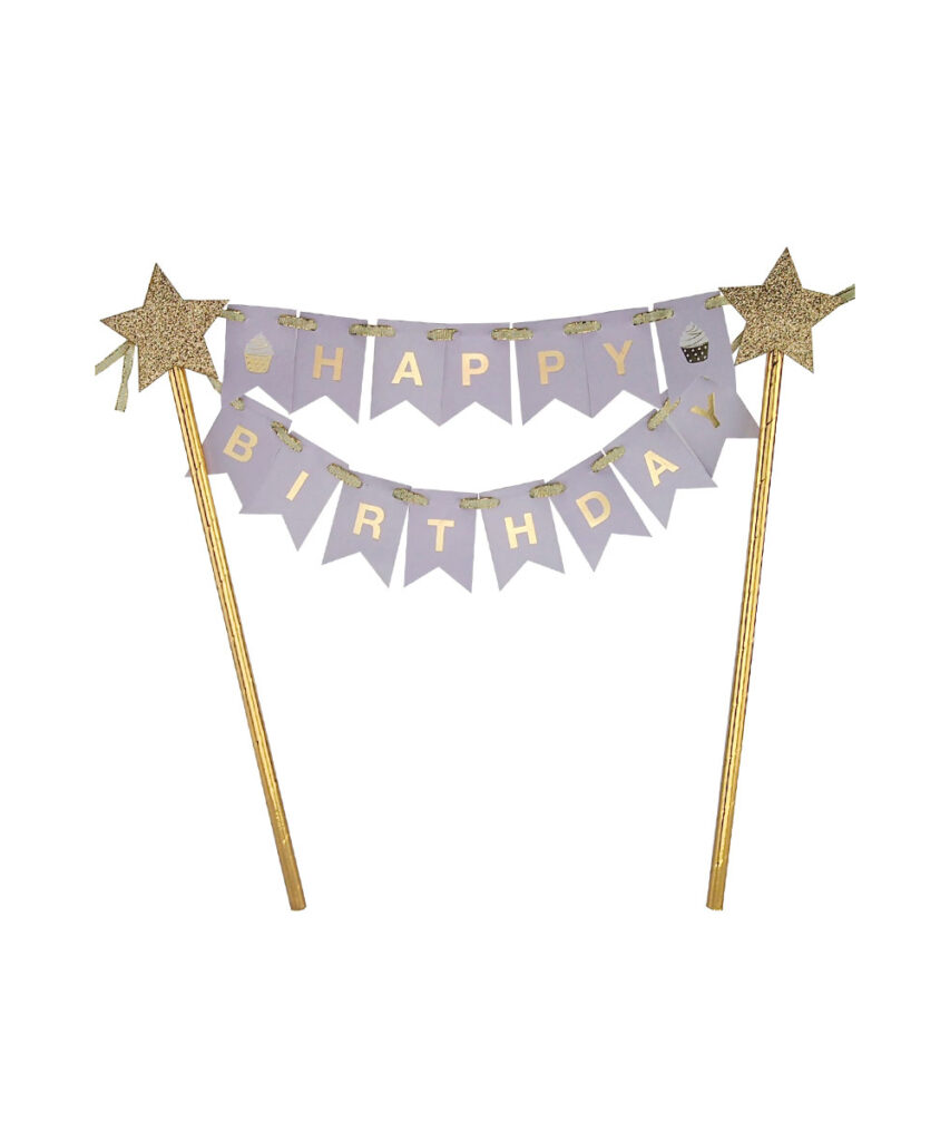 Happy Birthday cake topper banner - Party Trends