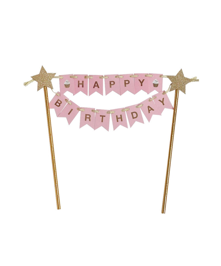 Happy Birthday cake topper banner - Party Trends