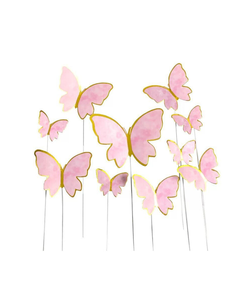 Butterfly dream cake topper set of 10 - Party Trends
